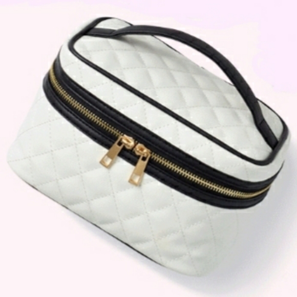 Other | New Ulta Quilted Black White And Gold Train Case | Poshmark